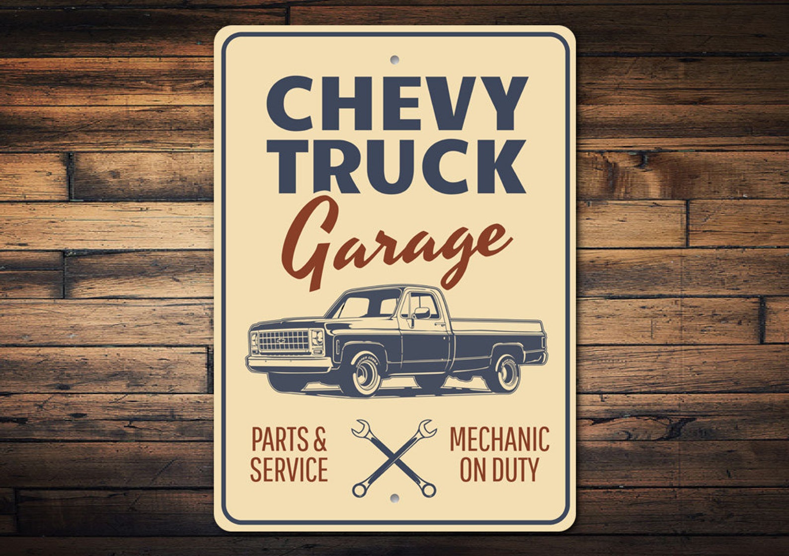 Chevy Truck Garage Chevy Garage Chevy Sign Sign For Chevy | Etsy