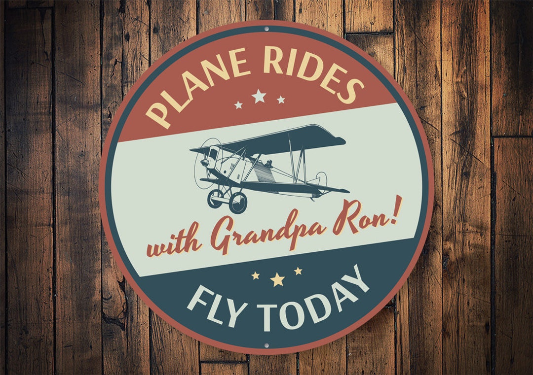 Plane Ride Sign, Fly Today, Aviation Decoration, Grandpas Airplane ...