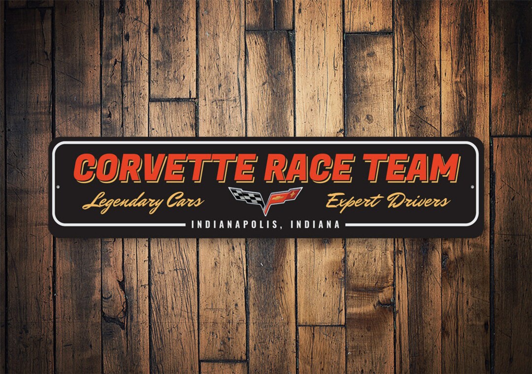 Corvette Racing Sign, Corvette Garage Sign, Decor for Corvette Garage ...