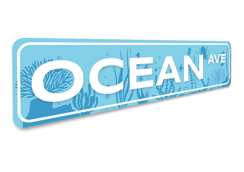 Ocean Avenue Sign, Custom Ocean Sign, Ocean Street Sign, Home Decor ...