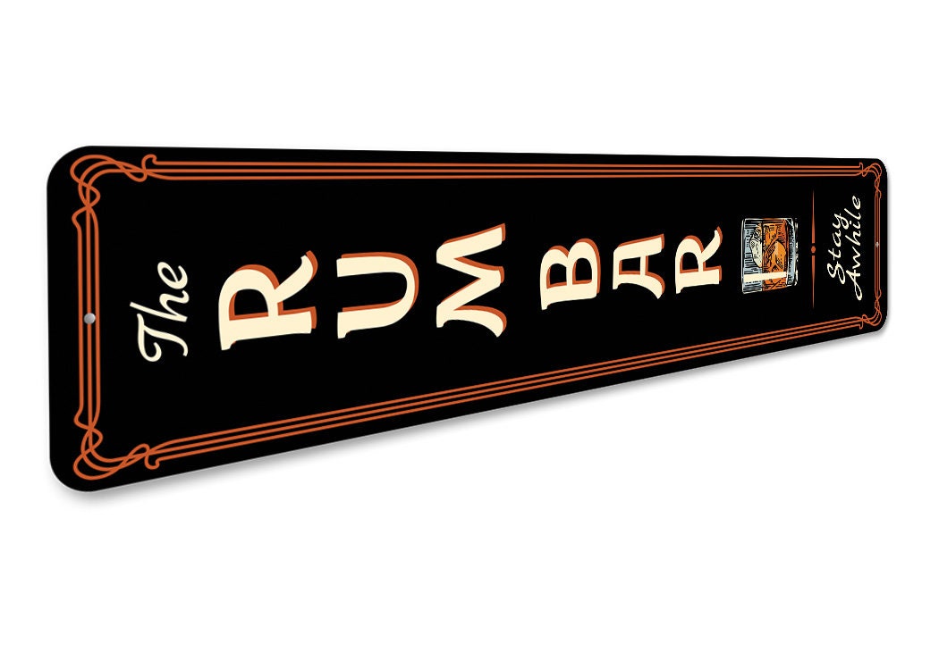 The Rum Bar Sign Rum Lovers Rum Bar Rum Bar Sign Beer - Etsy