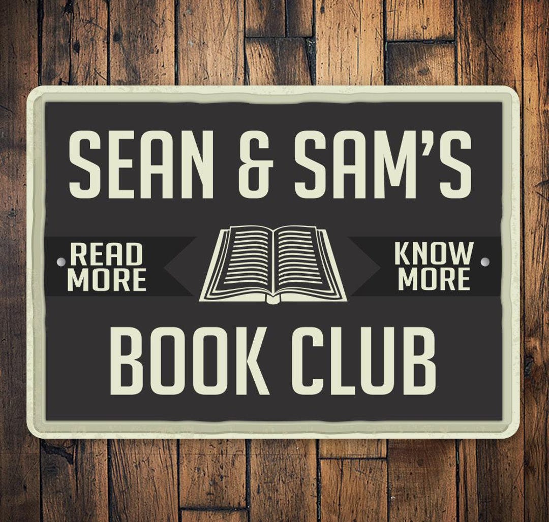 Custom Book Club Sign, Book Club Member Gift, Book Club Sign, Gift for ...