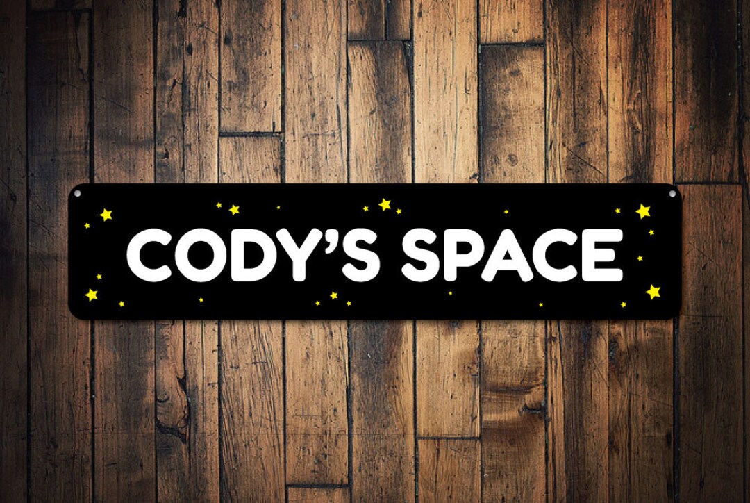 Kid Space Sign, Personalized Space Lover Stars & Sky Sign, Custom Child ...