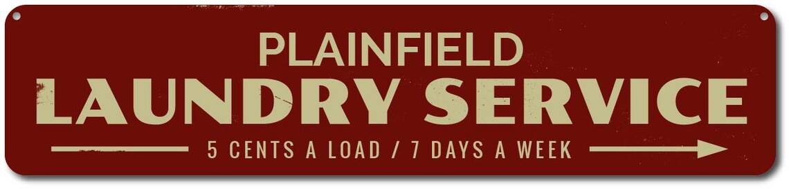 Laundry Service Arrow Sign Personalized 5 Cents Load & 7 Days | Etsy