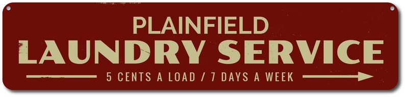 Laundry Service Arrow Sign Personalized 5 Cents Load & 7 Days | Etsy