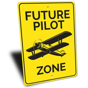 Future Pilot Zone, Airplane Zone, Air Decor Sign, Aviation Pilot Sign ...