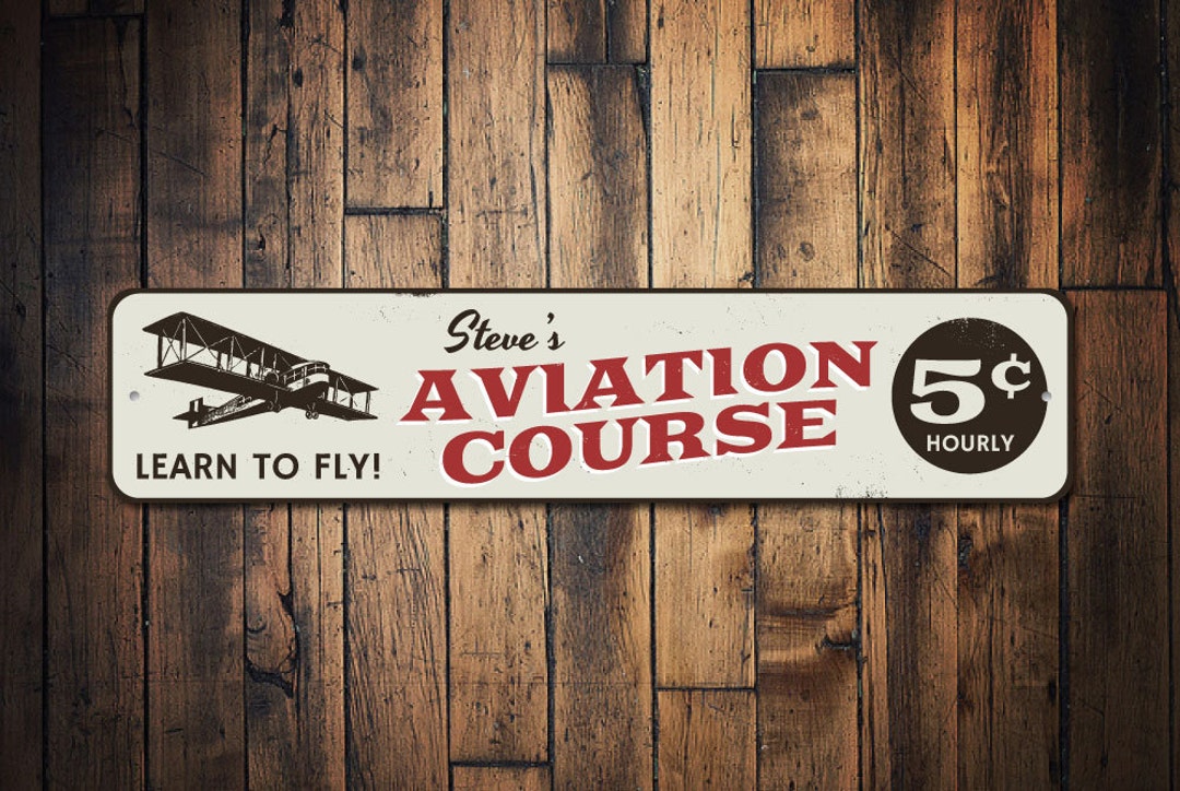 Aviation Course Sign, Pilot Gift, Airplane Pilot Sign, Aviation Lover ...