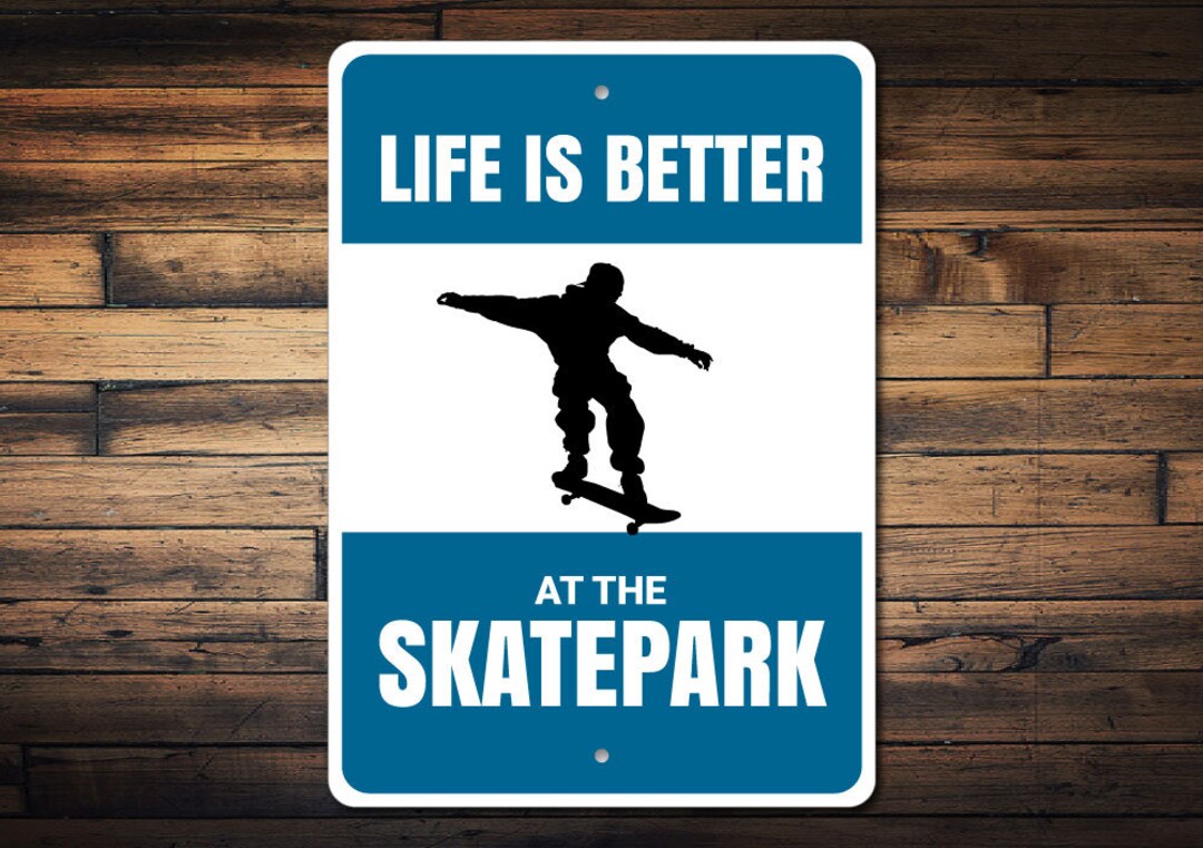 Skatepark Sign, Skateboarder Gift, Skateboard Sign, Skatepark Decor ...