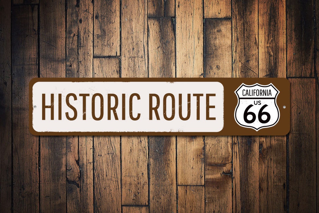 US Historic Route 66 Sign, Personalized California Road Name & Number ...