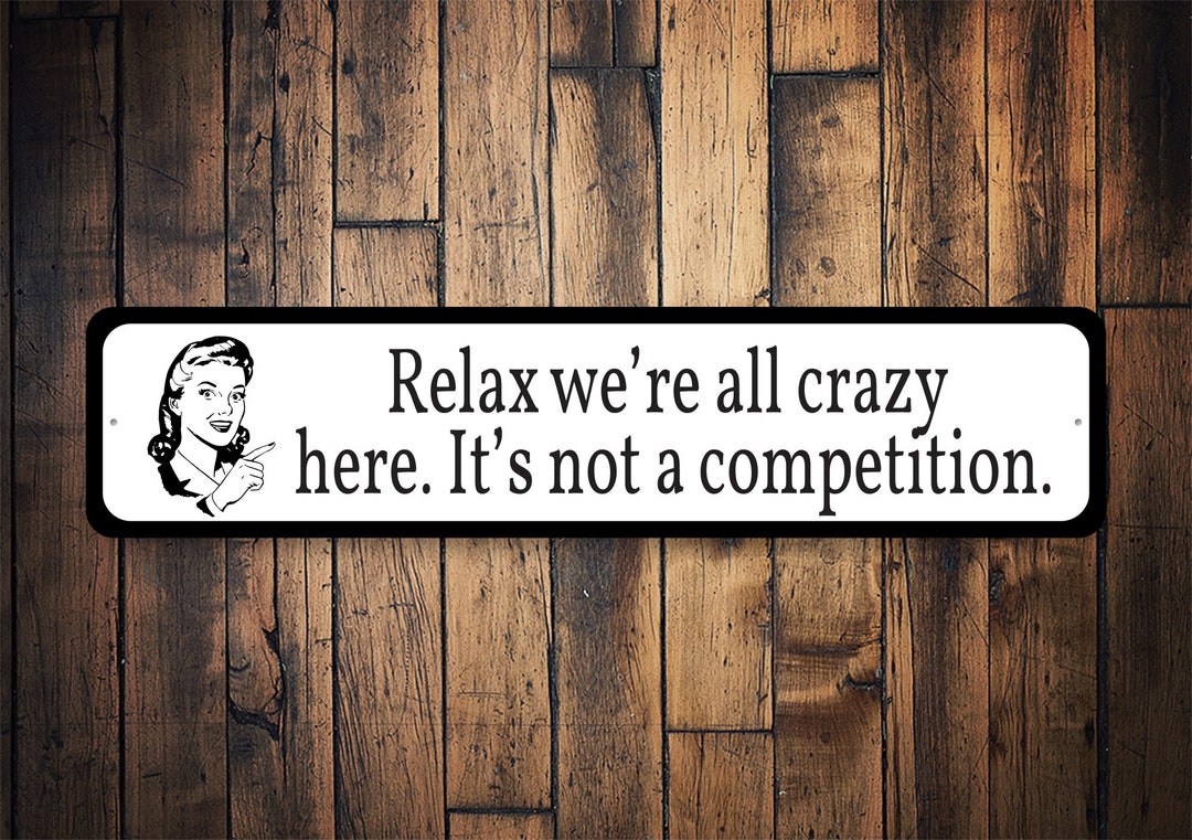 Crazy Home Funny Sign, Humor for House, Humor Gift, Funny Person Gift ...