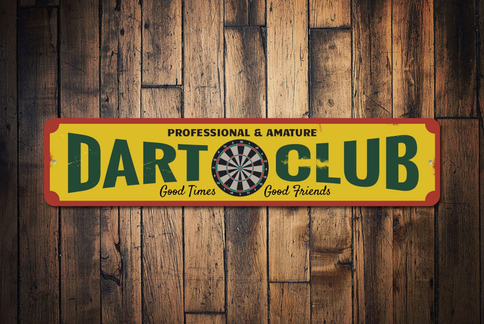Dart Club Sign Custom Metal Professional & Amature Dart Board - Etsy