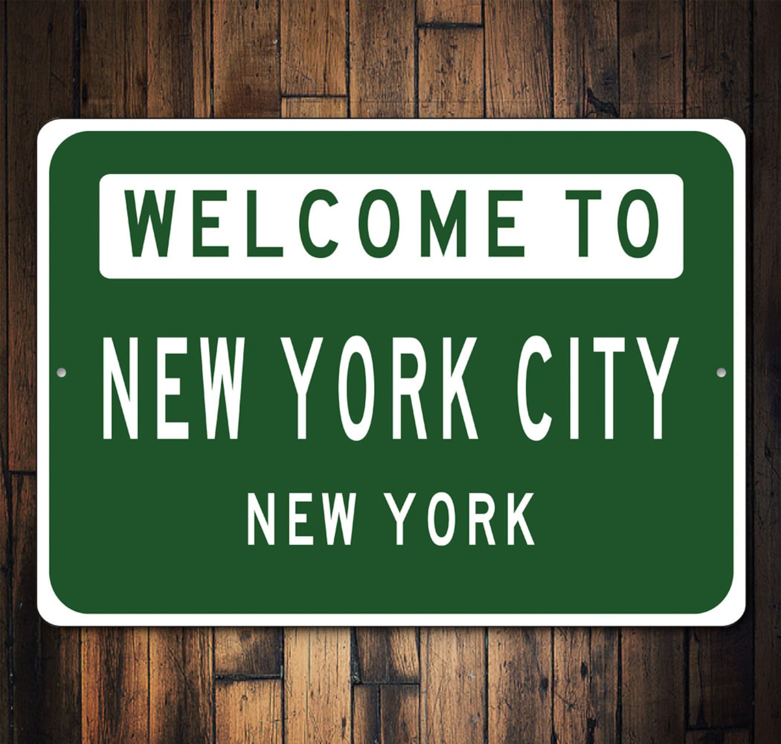 New York City Welcome Sign, Urban Welcome Sign, Custom Location Sign ...