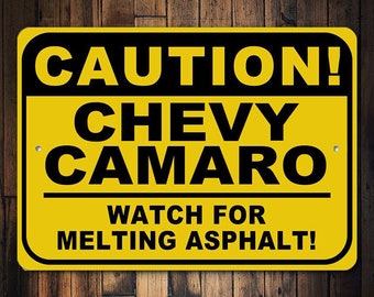 Chevy Camaro Caution Sign, Yes It's Fast, Camaro Sign, Camaro Gift ...