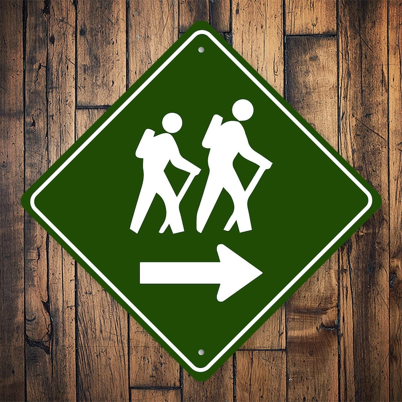 Hiking Sign - Etsy