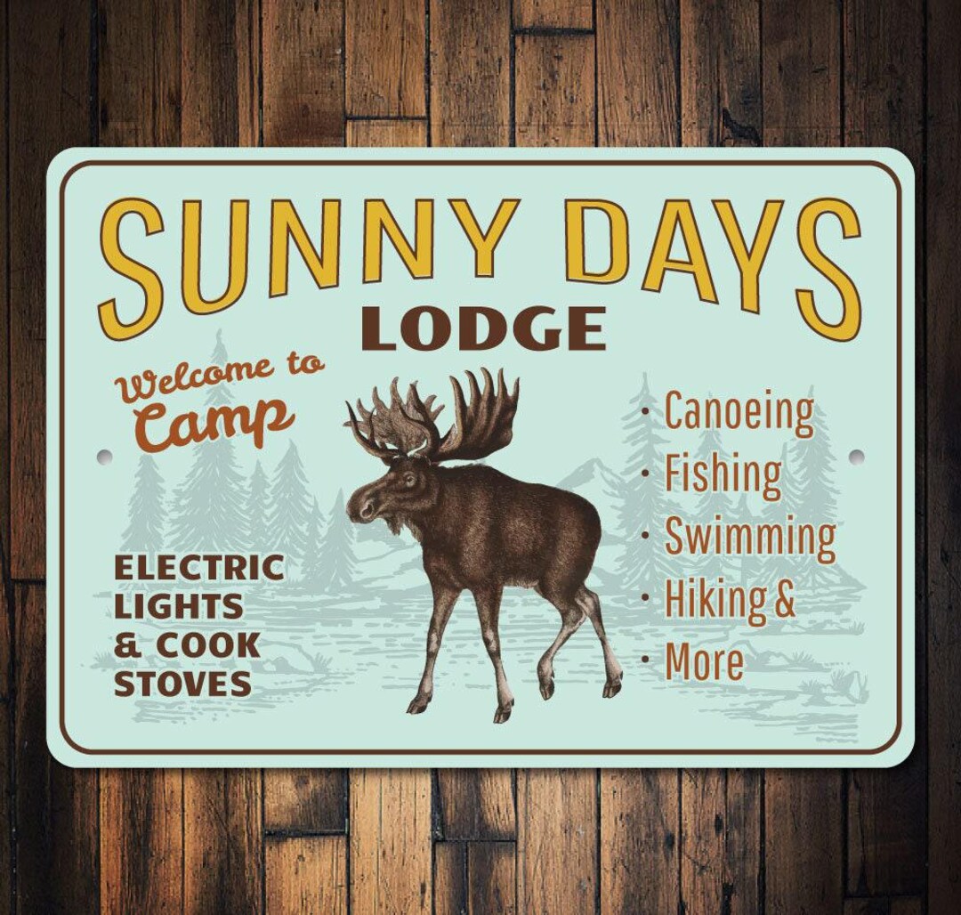 Lodge Name Sign, Custom Lodge Sign, Moose Lodge Decor, Moose Lover Gift ...