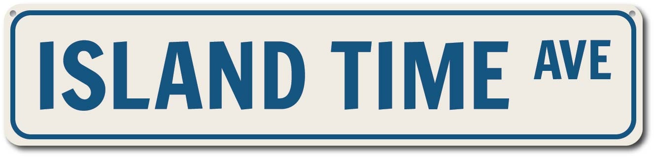 Island Time Ave Sign Custom Beach Street Sign Ocean Lover | Etsy