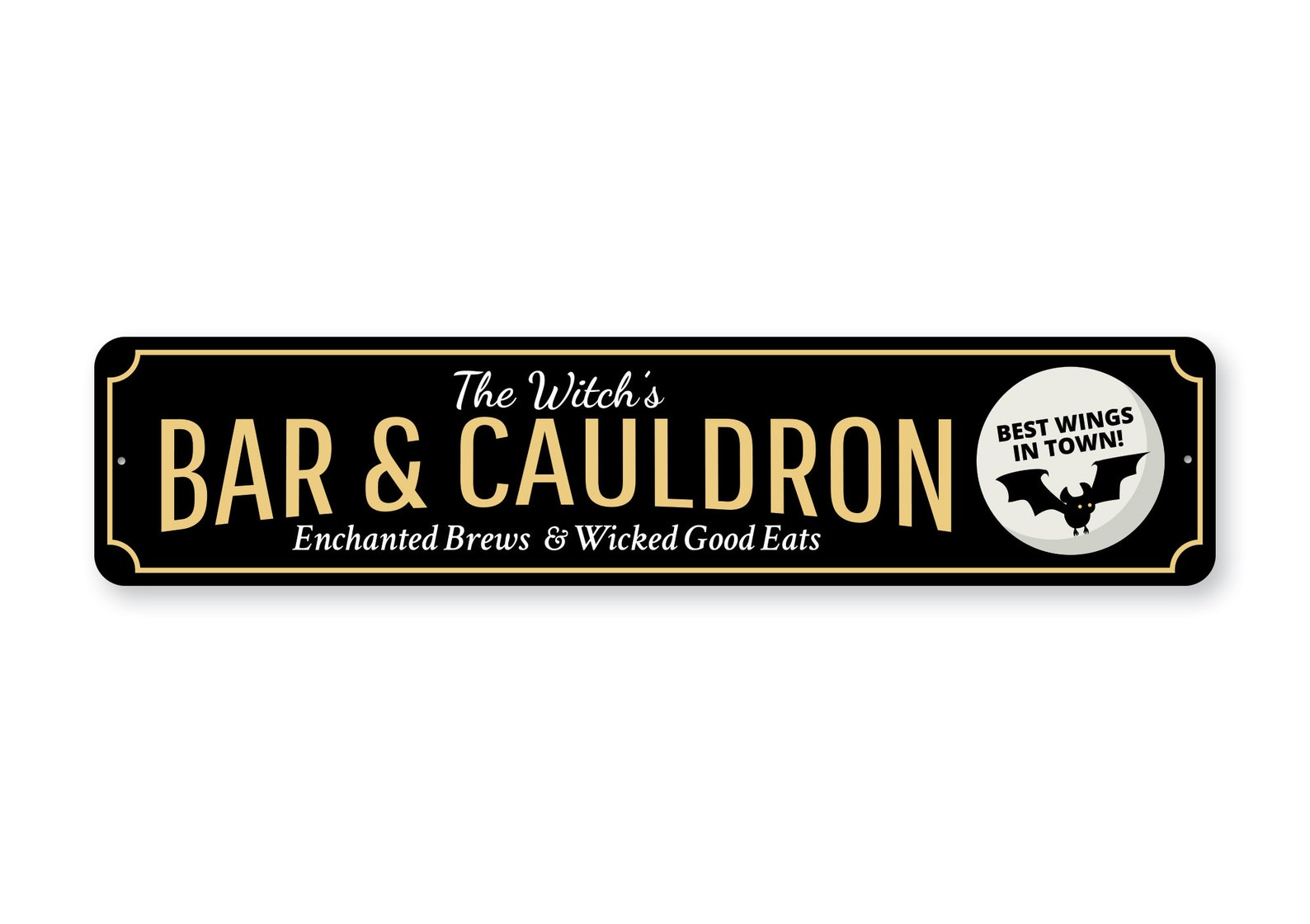 Bar and Cauldron Bat Bar Decor Spooky Bar Sign Spooky - Etsy
