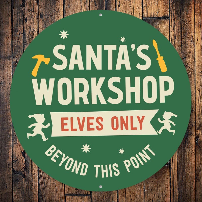 Santa Vintage Metal Signs - Etsy