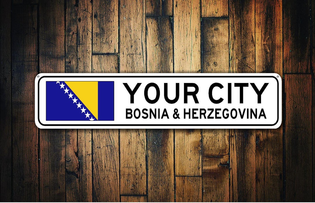 Bosnia & Herzegovina Flag Sign, Bosnia Herzegovina Souvenir, Bosnia ...