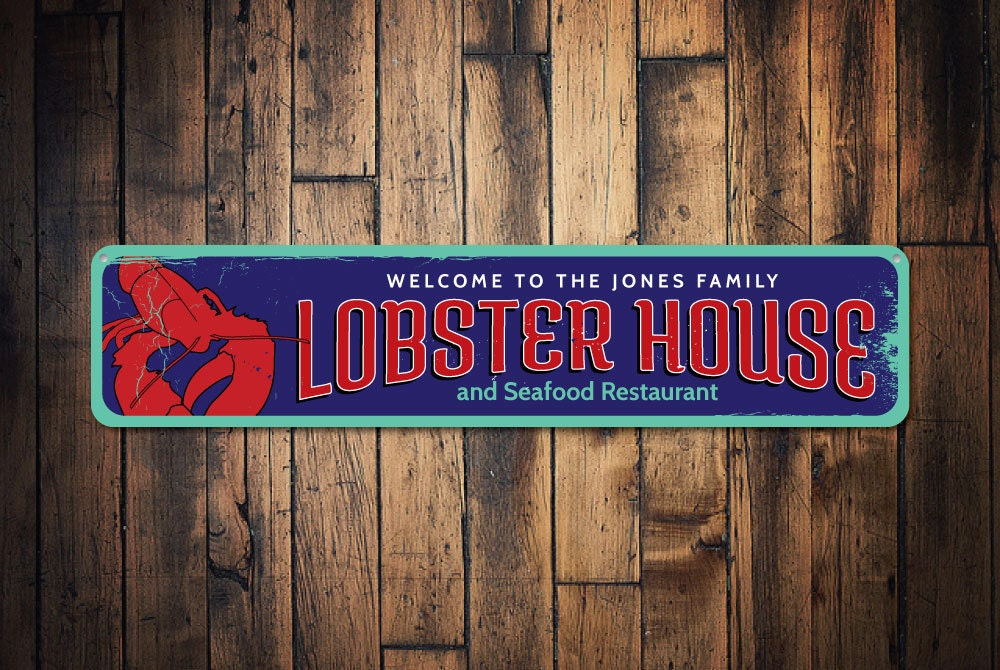 Lobster House Sign Personalized Welcome Seafood Restaurant | Etsy