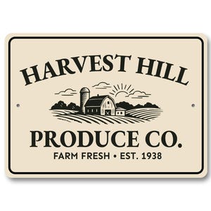 Custom Farm Sign, Vintage Farm Fresh Metal Sign, Farm Business Sign ...
