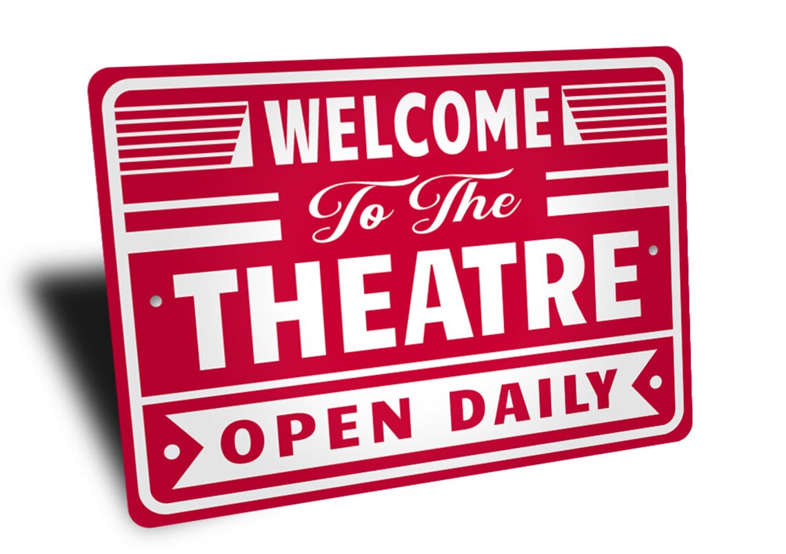 Welcome to the Theatre Sign Custom Theatre Sign Theatre - Etsy