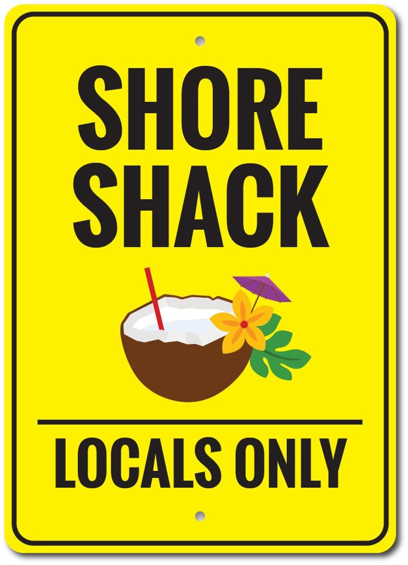 Shore Shack Sign Beach Bar Decor Coconut Drink Sign Shore | Etsy