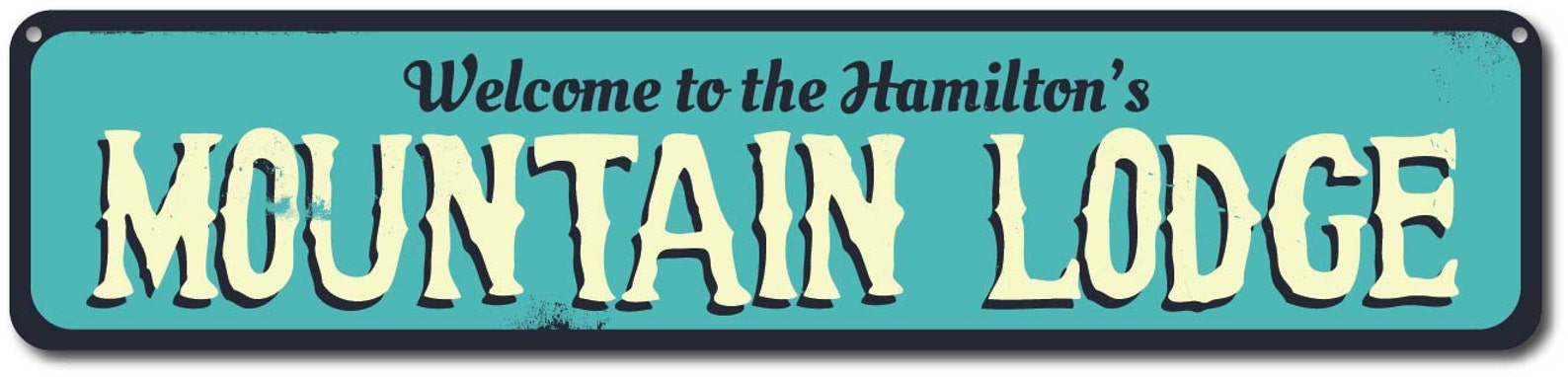 Welcome Mountain Lodge Sign Personalized Ski Family Name - Etsy