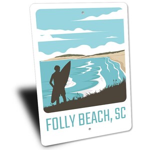 Folly Beach SC Sign, Custom Beach Sign, South Carolina, Beach Decor ...
