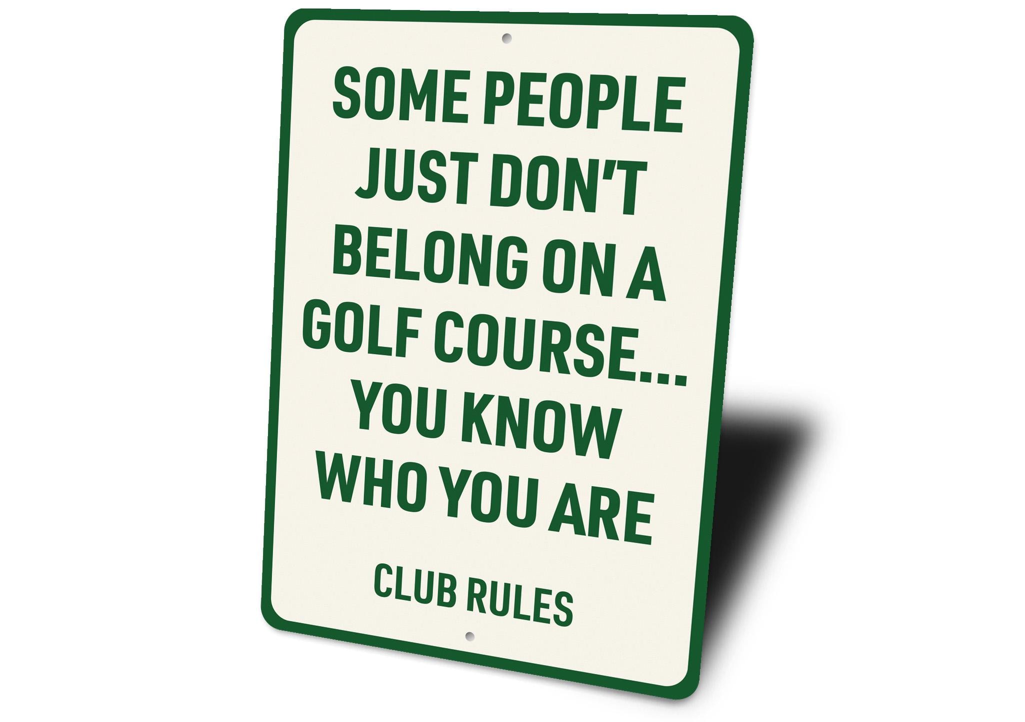 Golf Club Rule Sign, Funny Golf Decor, Golf Humor Wall Sign, Golf ...
