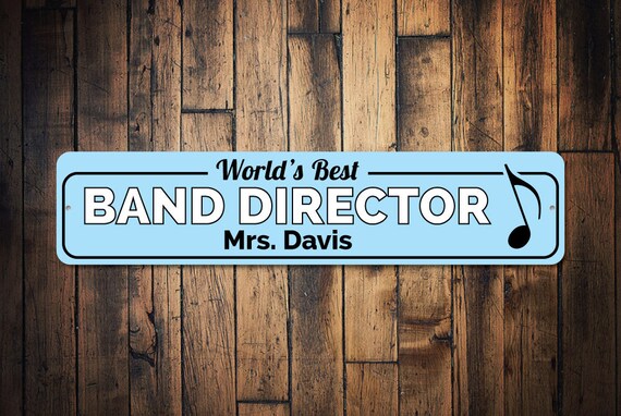 Band Director Sign Music Teacher Name Sign Custom Teacher | Etsy