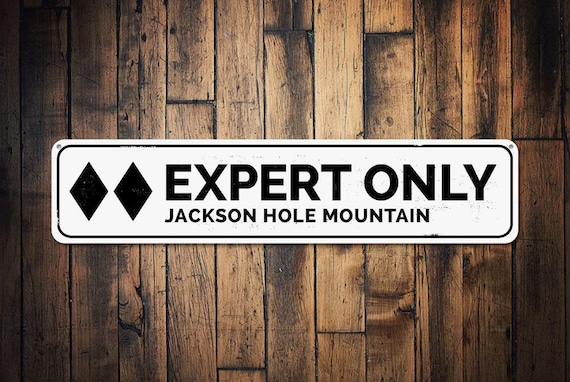 Double Black Diamond Ski Sign