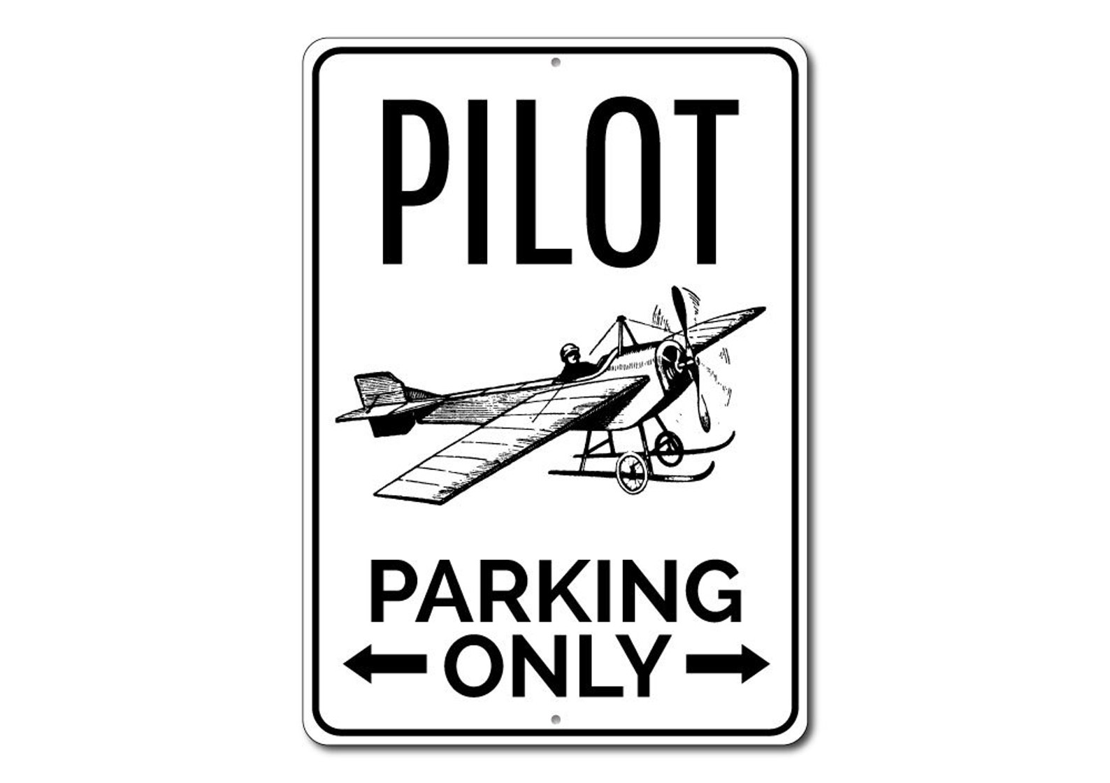 Pilot Parking Sign Airplane Gift Aviator Sign Gift for - Etsy