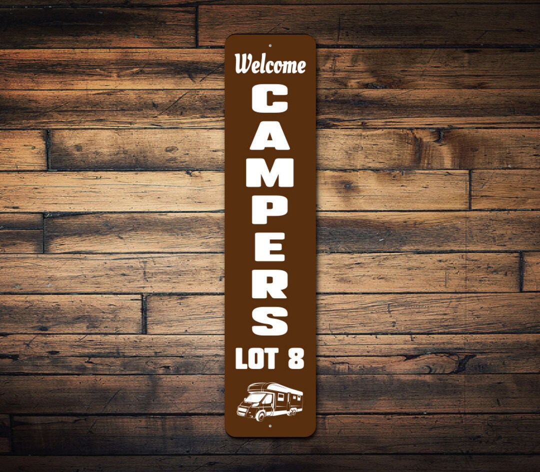 Camping Lot Number Sign, Camper Sign, Gift for RV, RV Camping Gift ...