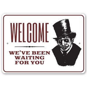 Welcome Scary Sign, Halloween Love, Scary Haunted Sign, Welcome Gift ...