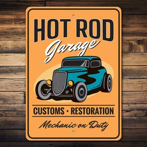 Hot Rod Garage, Hot Rod Mechanic, Hot Rod Restoration, Garage Decor ...