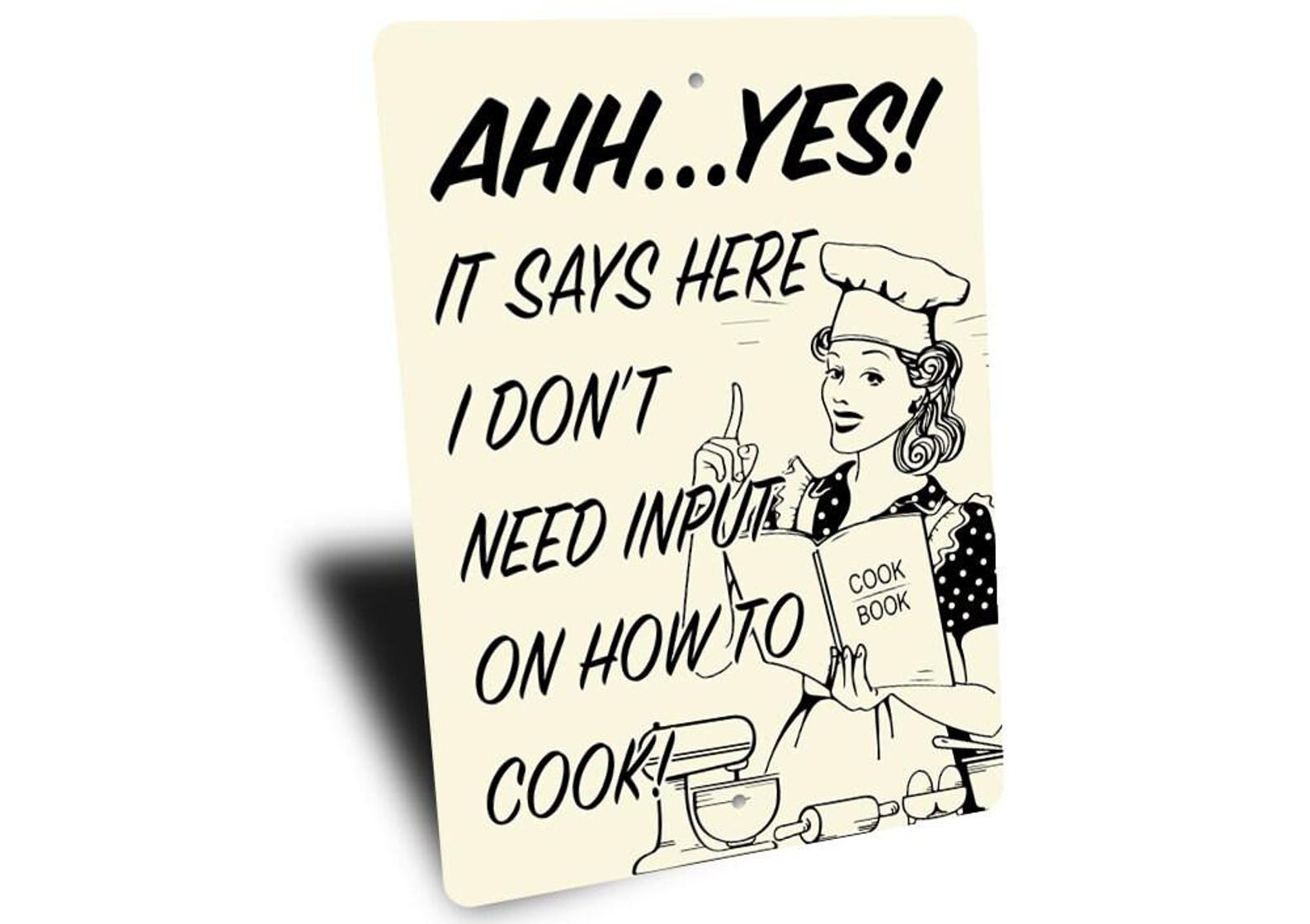 Retro Kitchen Sign, Funny Kitchen Decor, Retro Decor, Kitchen Signs ...
