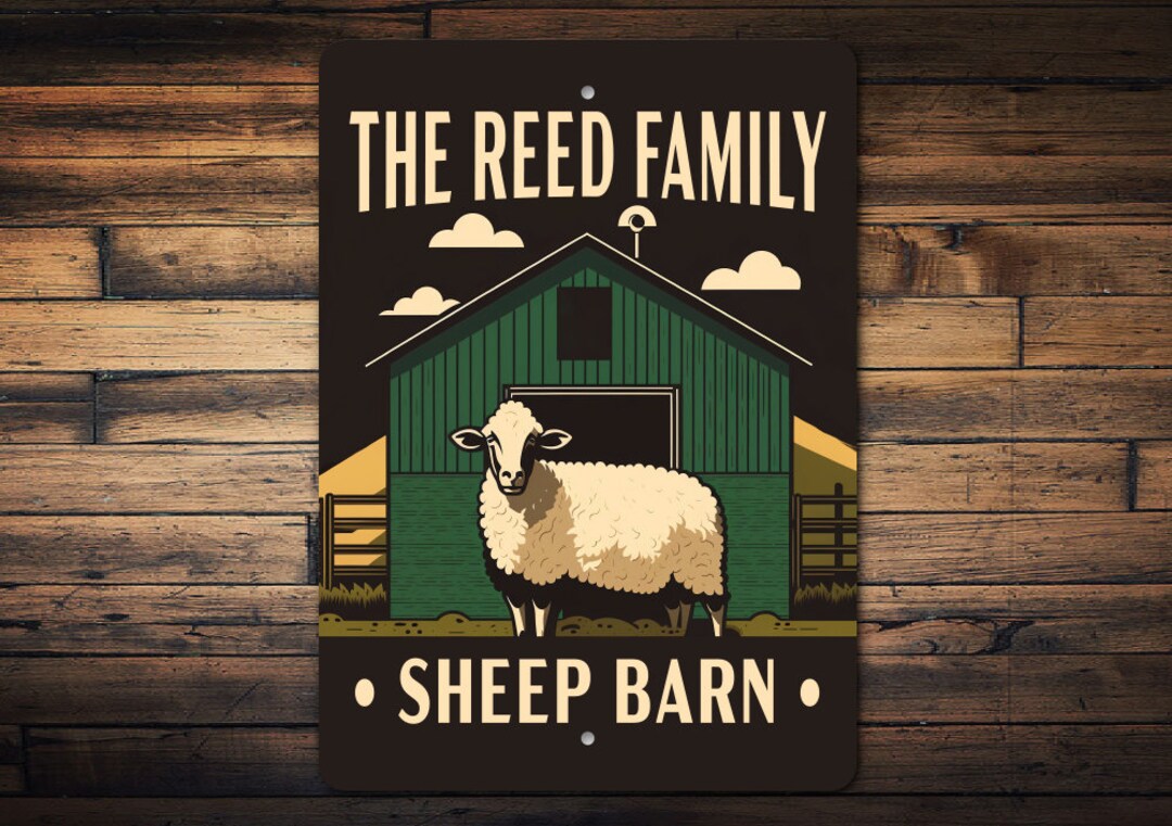 Custom Sheep Barn Sign, Sheep Barn Sign, Retro Sheep Decor, Gift for ...