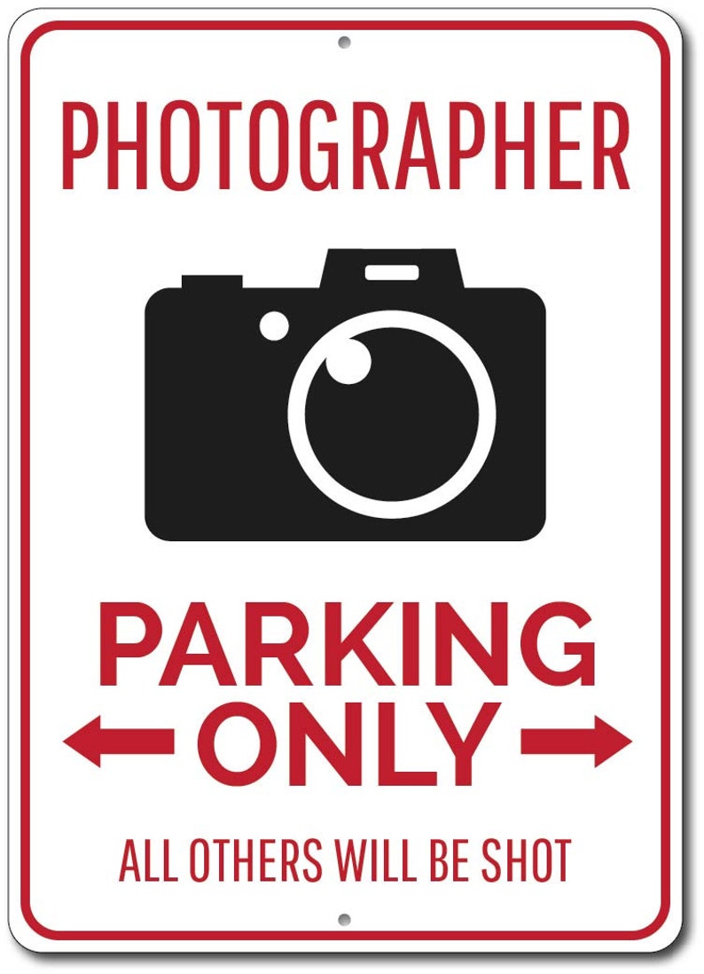 Photographer Parking Sign Photographer Sign Gift for - Etsy