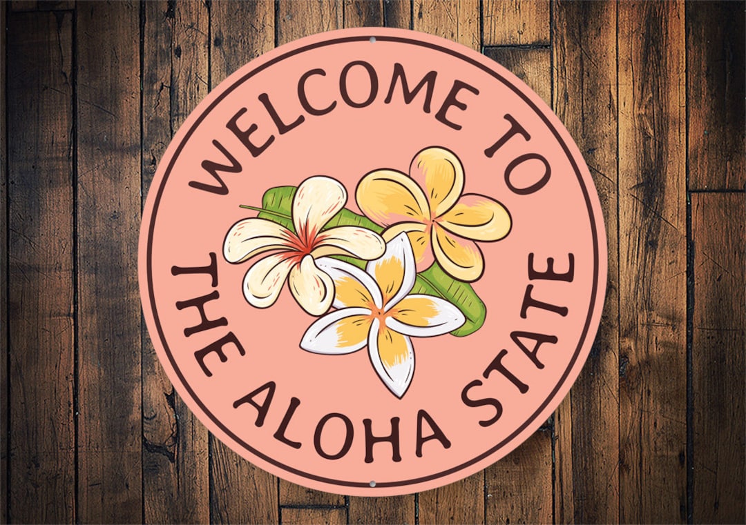 The Aloha State, Hawaii State Decor, Sign for Hawaii, Hawaii Sign Decor ...