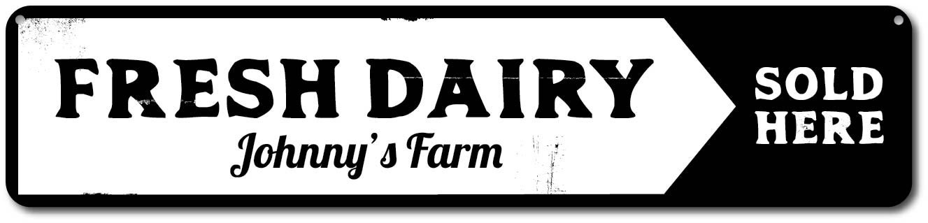 Fresh Dairy Sign Personalized Milk Sold Here Sign Custom | Etsy