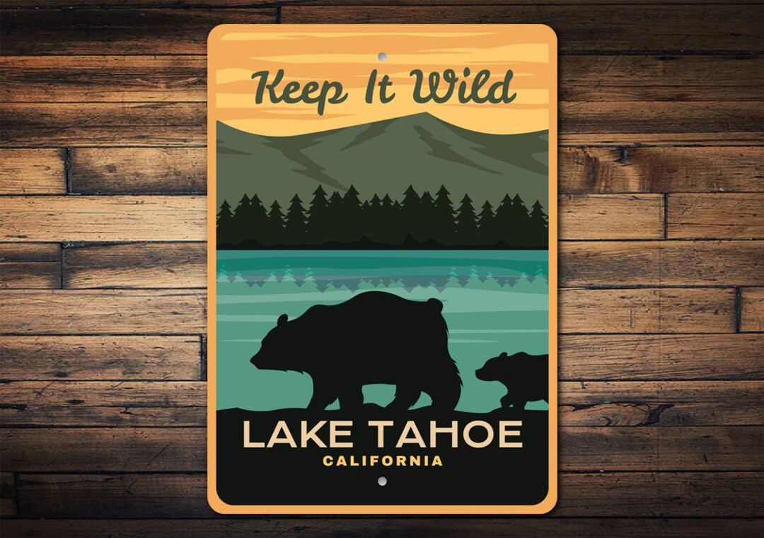 Lake Tahoe Sign, Tahoe Cabin Sign, Emerald Bay Decor, Tahoe Wall Decor ...