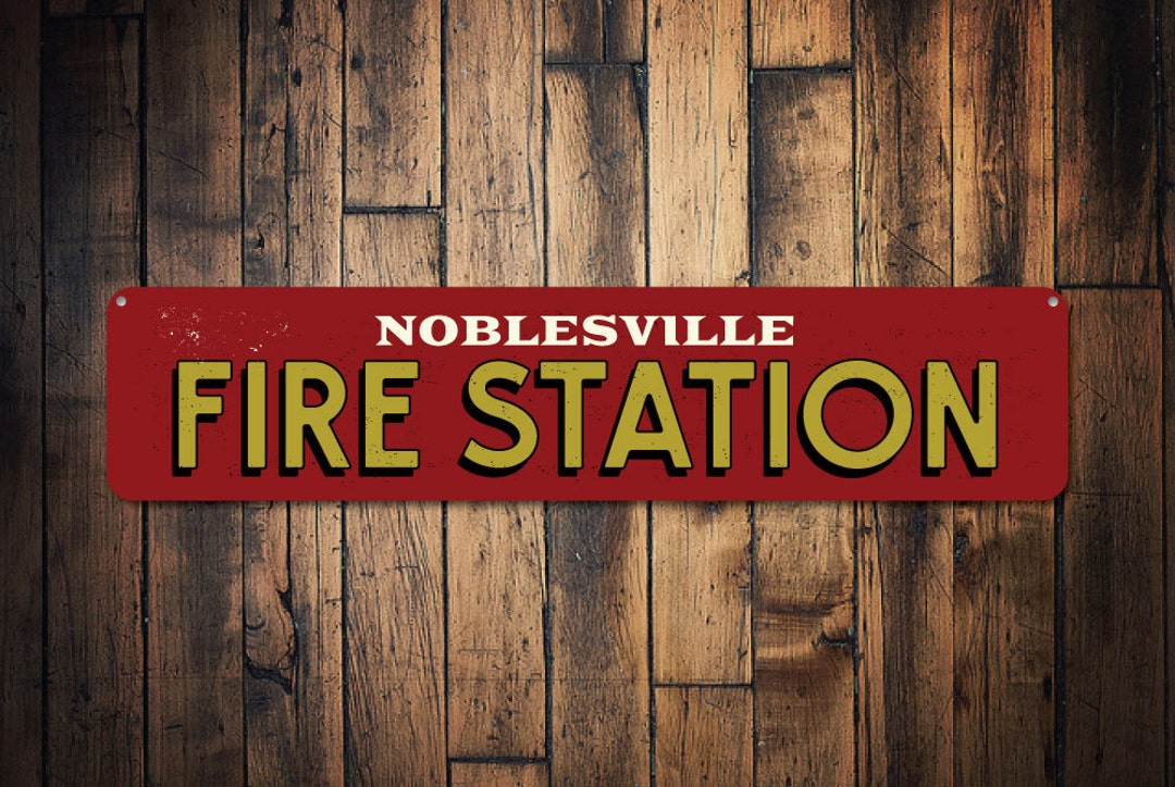 Fire Station Sign, Custom City Name, Fire Station Decor, Firehouse ...