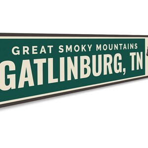 Aluminum Smoky Mountain Sign, Smoky Mountain Locational Sign, Smoky ...