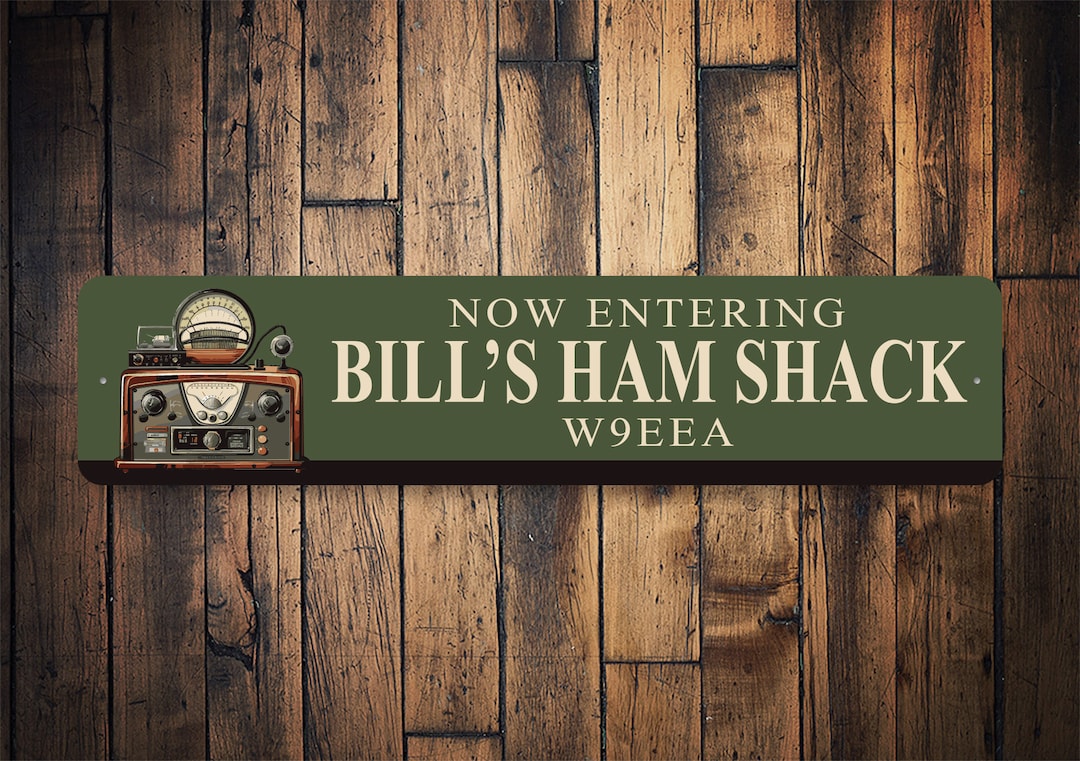 Ham Shack Radio Sign, Custom Ham Shack, Home Ham Shack, Ham Shack Decor ...