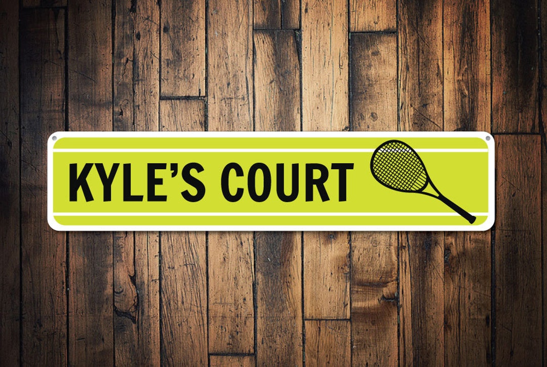 Tennis Sign, Kid Room Sign, Custom Tennis Court Sign, Tennis Player ...