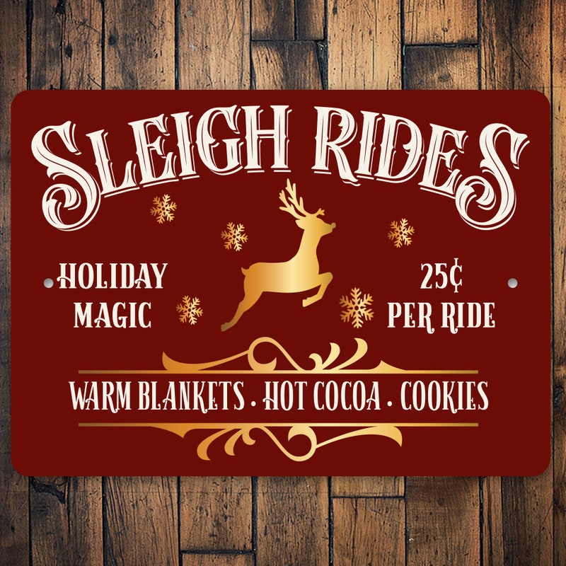 Sleigh Ride Sign - Etsy