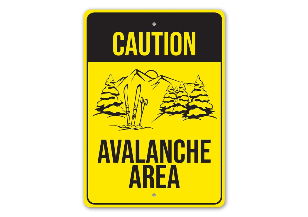 Caution Avalanche Sign Avalanche Sign Decor Decor Avalanche - Etsy