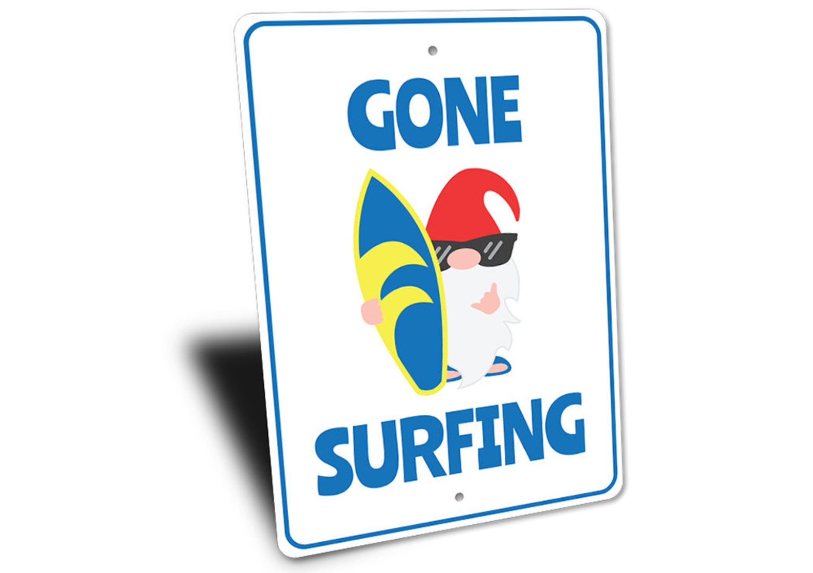 Gone Surfing Sign Gnome Surfing Surfer Sign Beach Lovers | Etsy