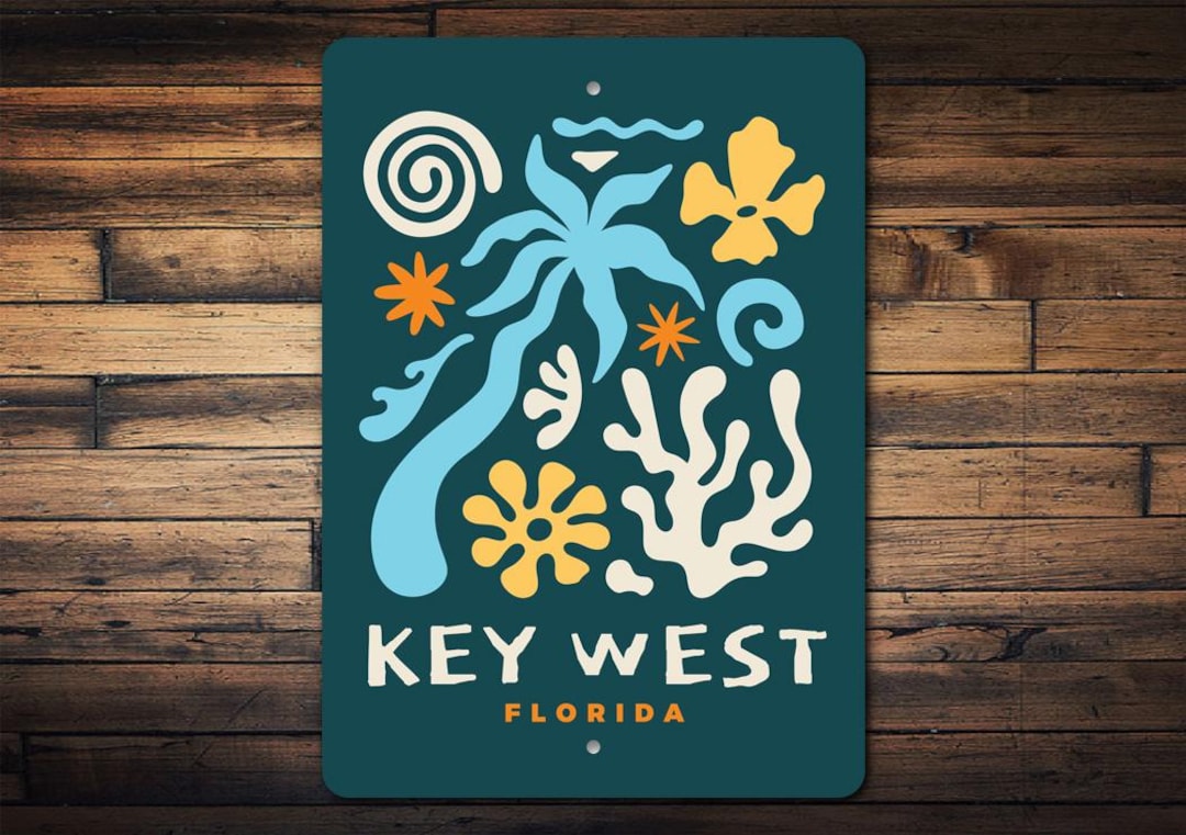 Key West Florida Sign, Tropical Summer Sign, Key West Wall Decor ...